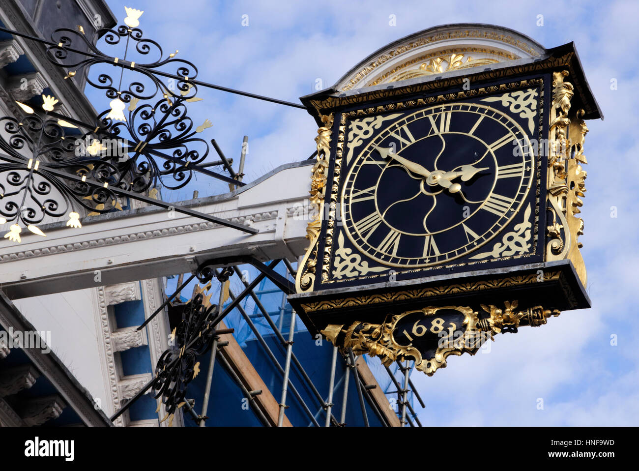 Closeup Guildhall Clock Guildford Surrey Stock Photo - Alamy