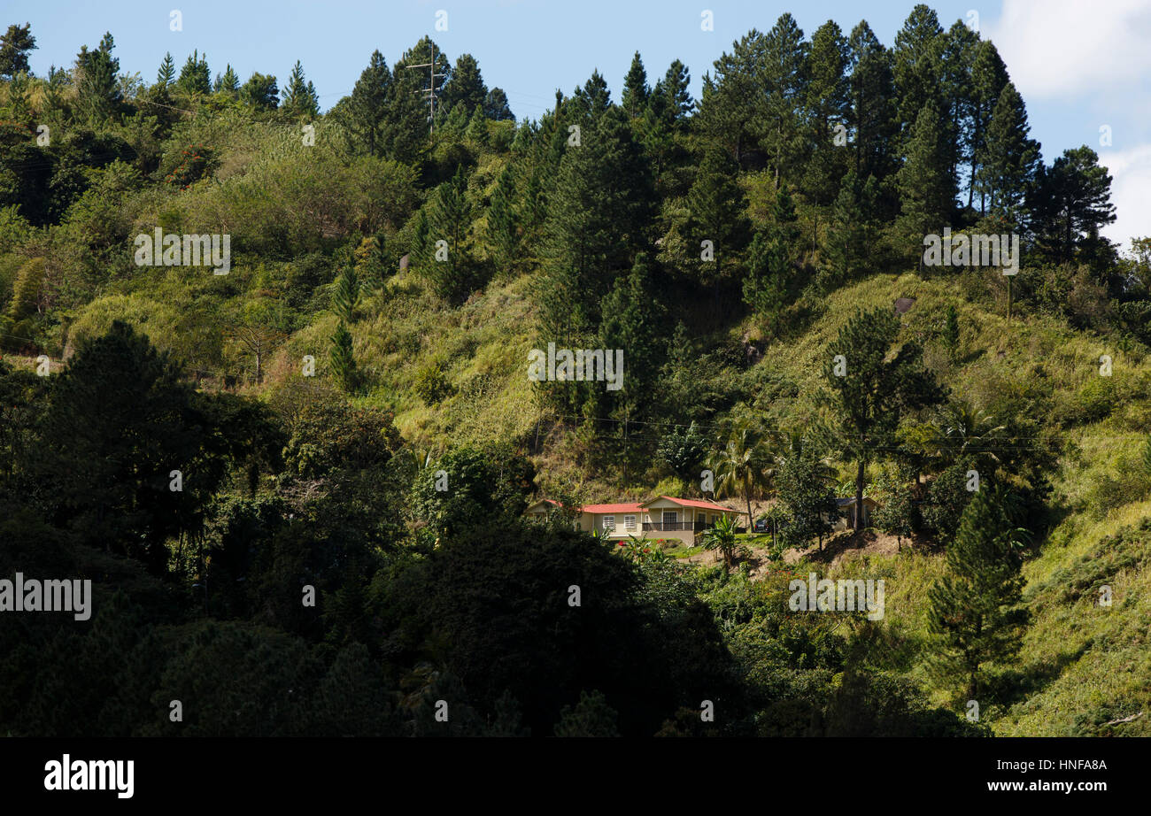 House in the hills, central Puerto Rico Stock Photo - Alamy