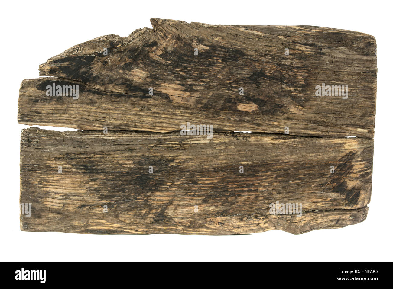 An old and rotten wooden board on a white background Stock Photo - Alamy