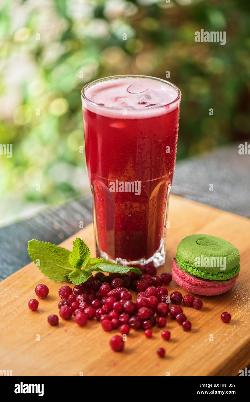 fruit drink with cranberries Stock Photo - Alamy
