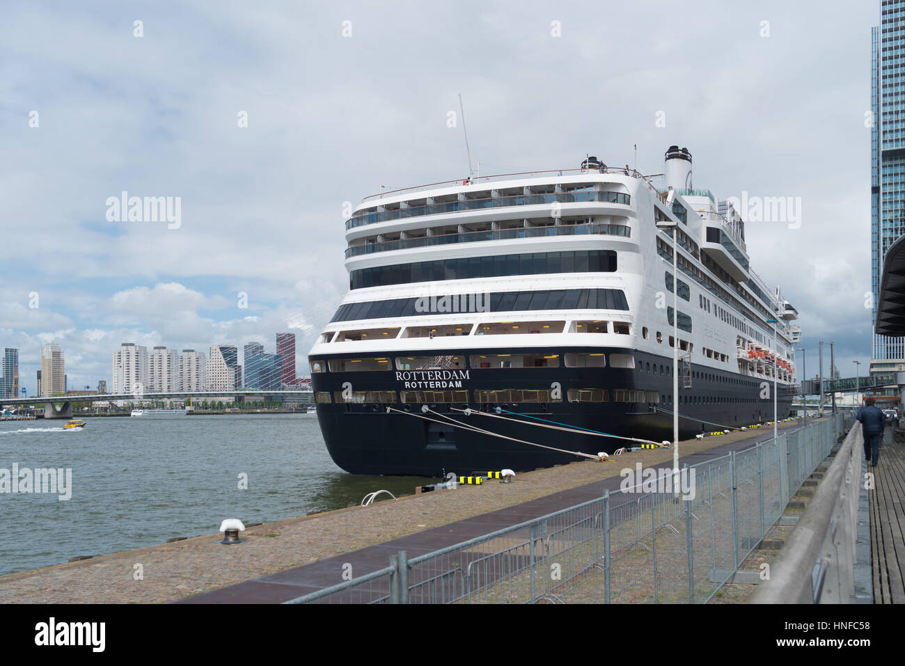 ROTTERDAM, NETHERLANDS - MAY 14, 2016: Passenger ship the "MS rotterdam ...