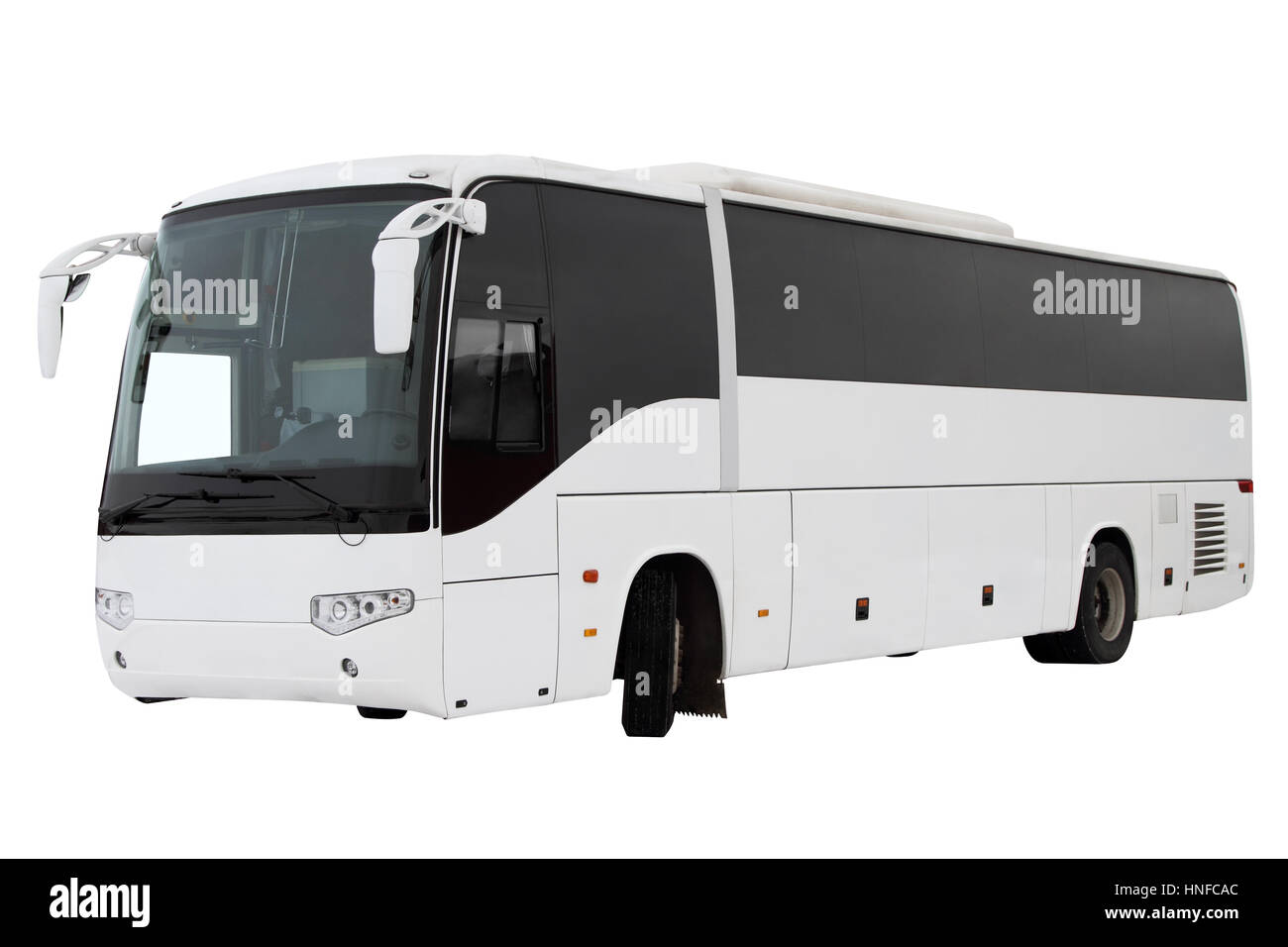 Modern tour bus isolated on white background Stock Photo - Alamy
