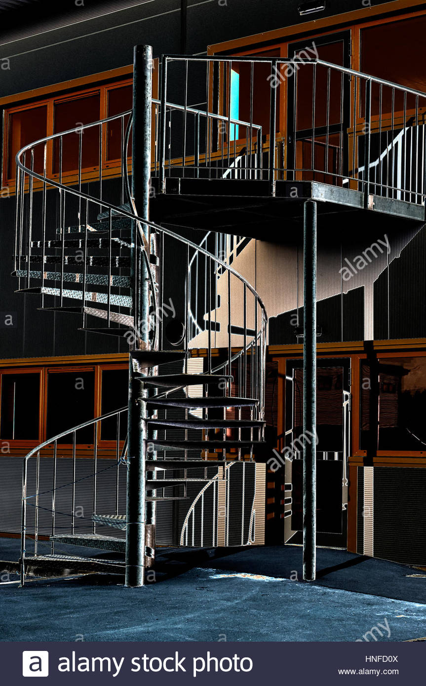 Metal Spiral Staircase Office High Resolution Stock Photography and ...