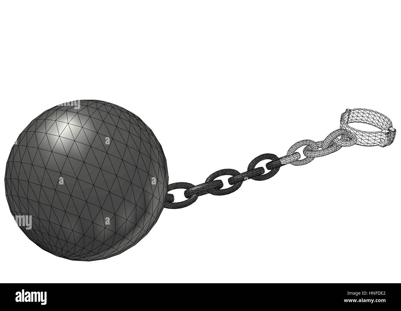 Prisoner With Ball And Chain Stock Vector Images - Alamy