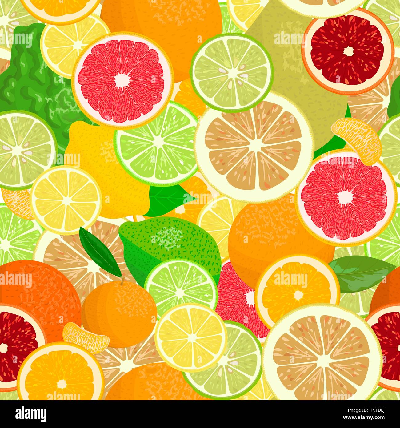 Collection bright seamless fruits Stock Vector Images - Alamy