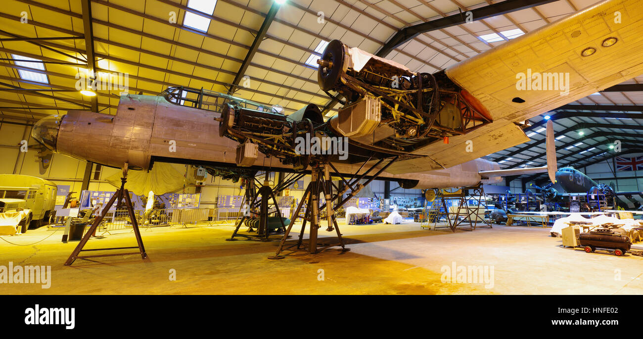 Avro Lancaster B.VII, NX611, Just Jane Stripped of paint for inspection ...