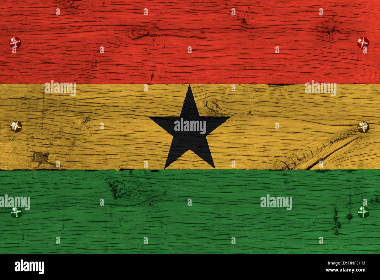 Ghanese flag painted wood hi-res stock photography and images - Alamy