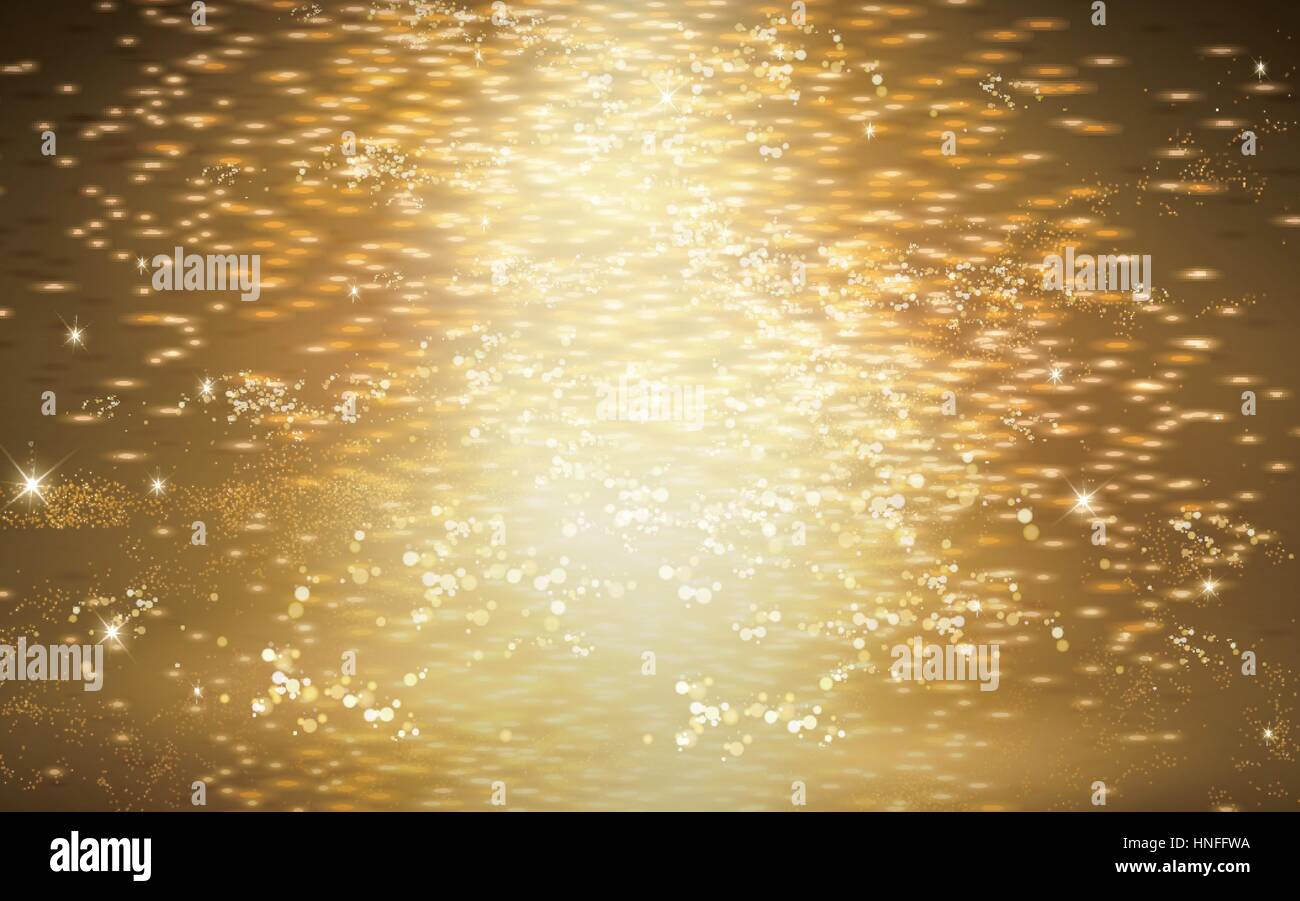 golden light powder background, 3d illustration Stock Vector Image ...