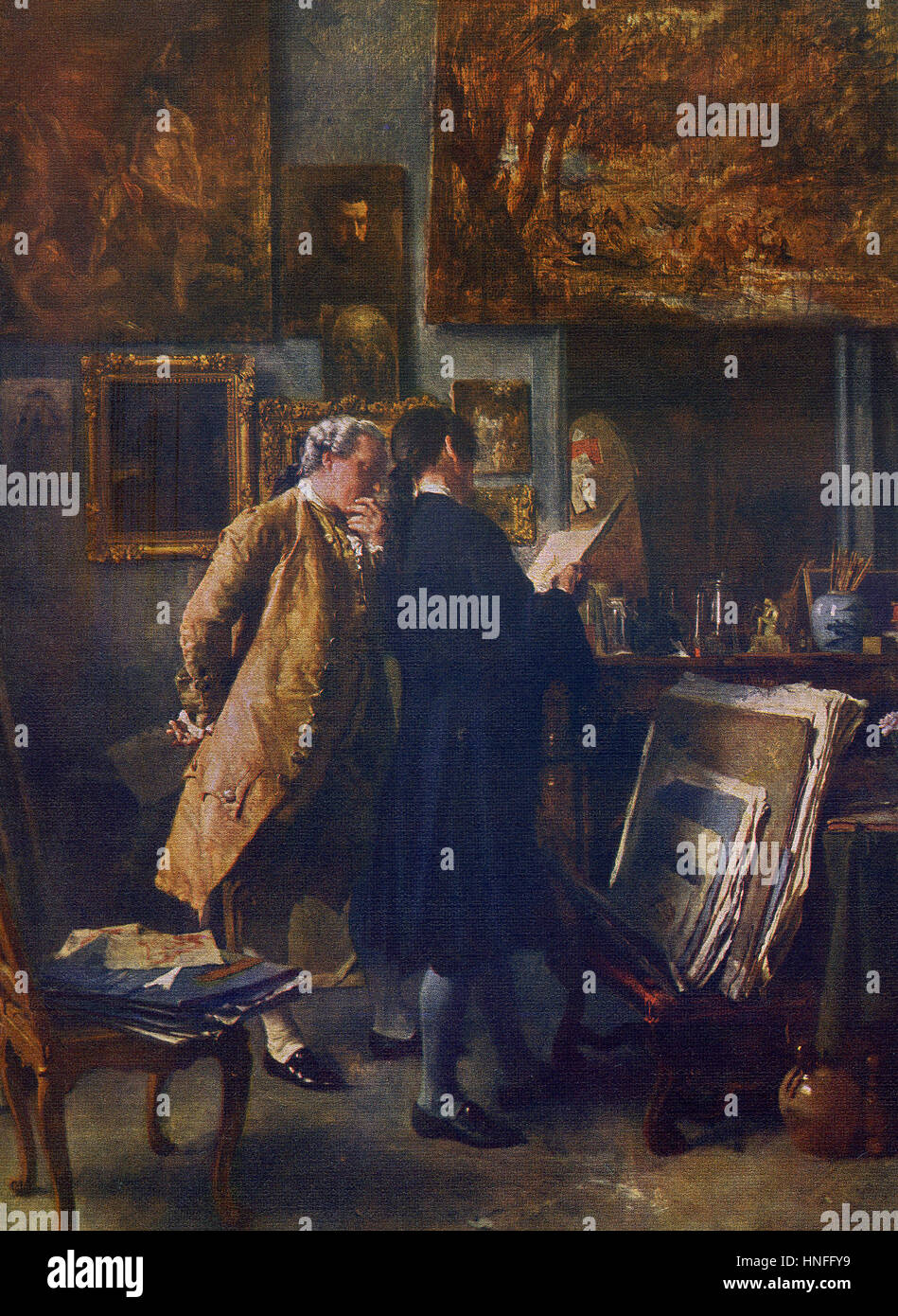 This painting, titled The Print Collector, was done by the French ...