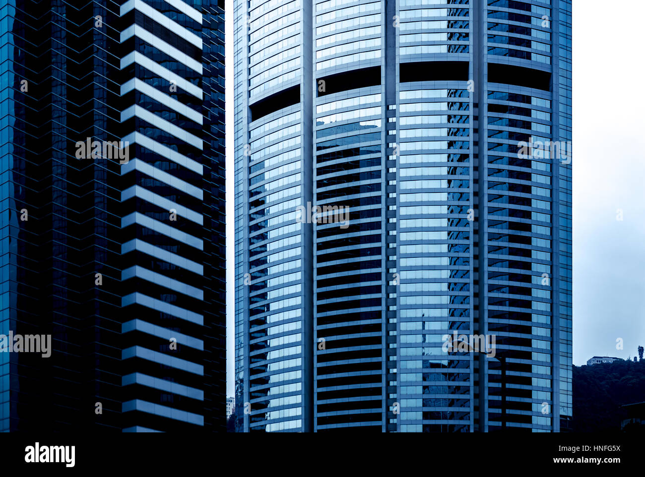 Windows of commercial building in Hong Kong Stock Photo - Alamy