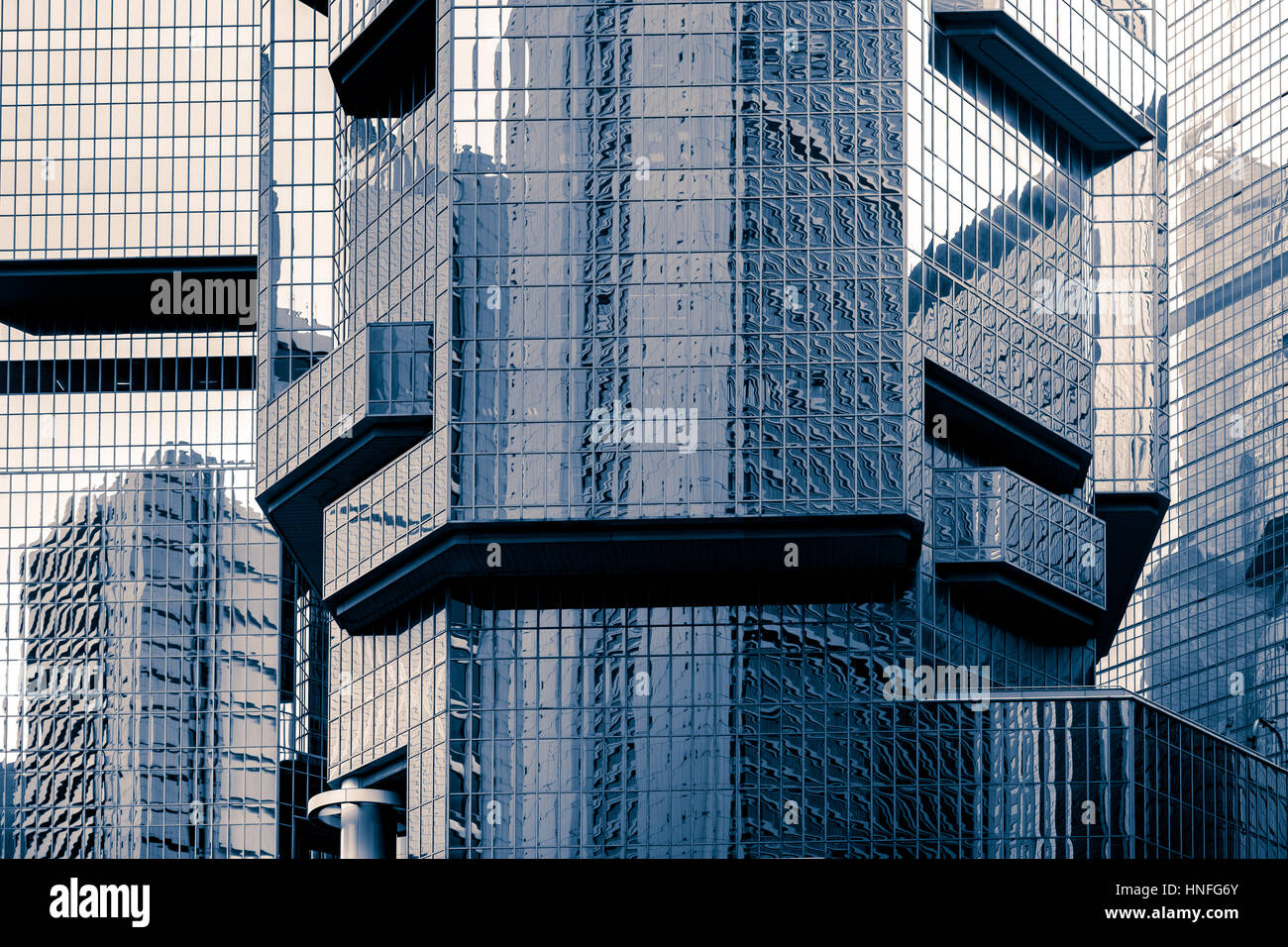 Windows of commercial building in Hong Kong Stock Photo - Alamy