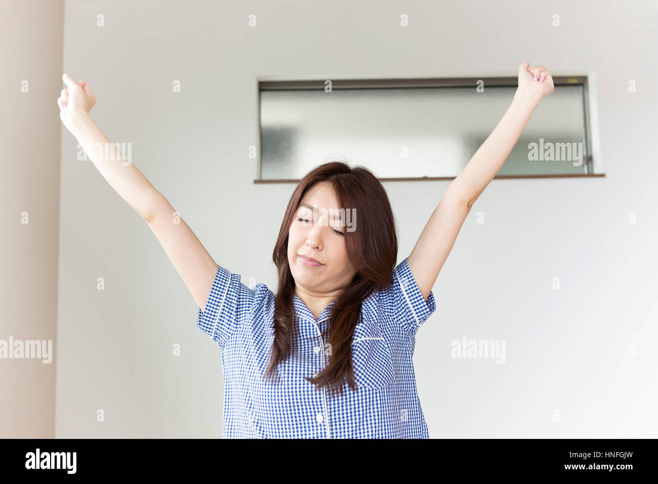 A woman having a stretch Stock Photo - Alamy