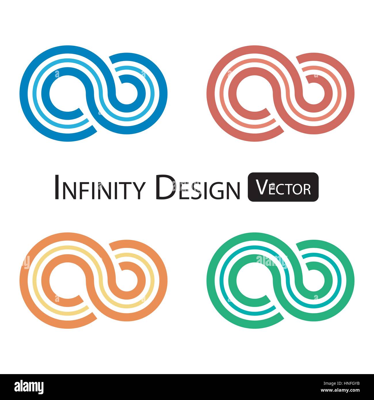 Set of colorful infinity symbol Stock Vector Image & Art - Alamy