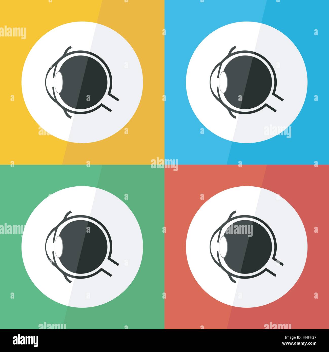 Eye icon ( Flat design ) for eye care , disease concept ( Glaucoma ...
