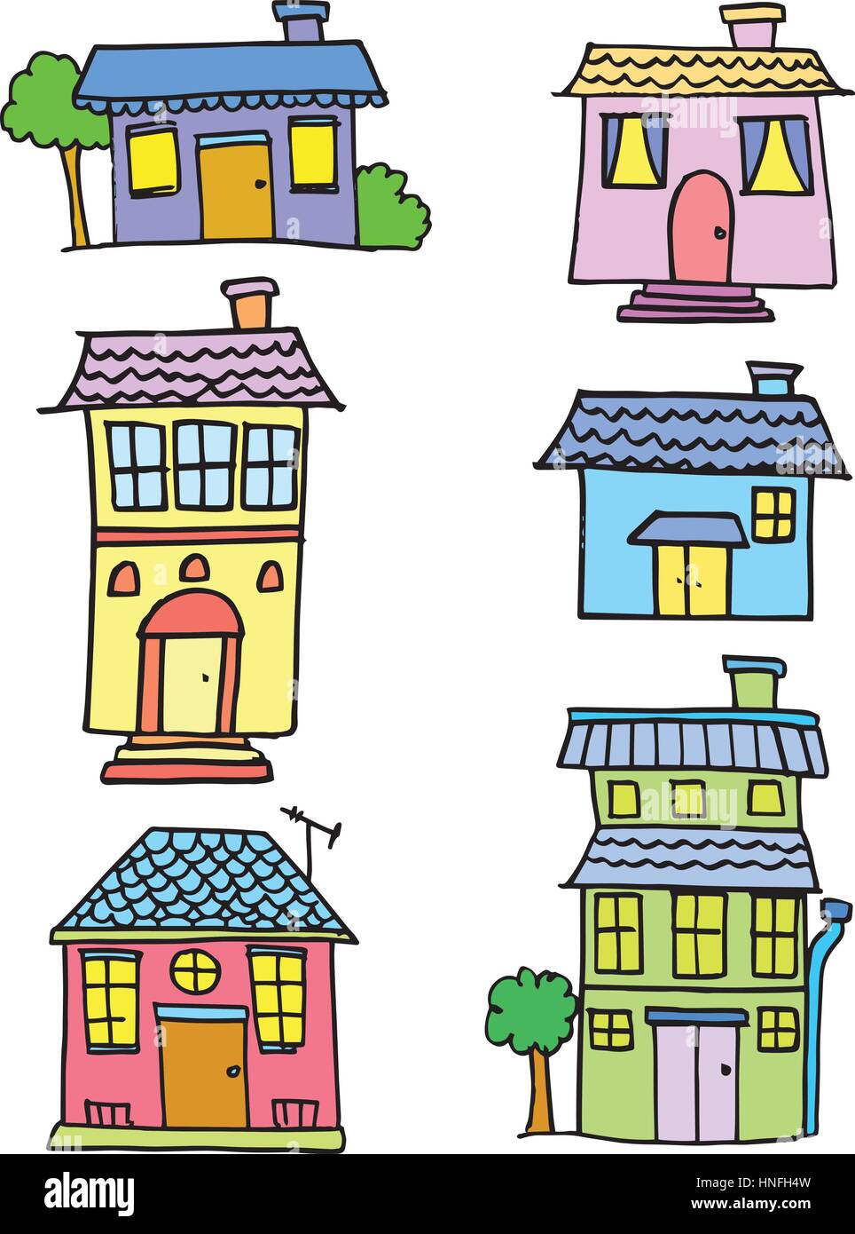 Collection stock of house set design vector illustration Stock Vector ...