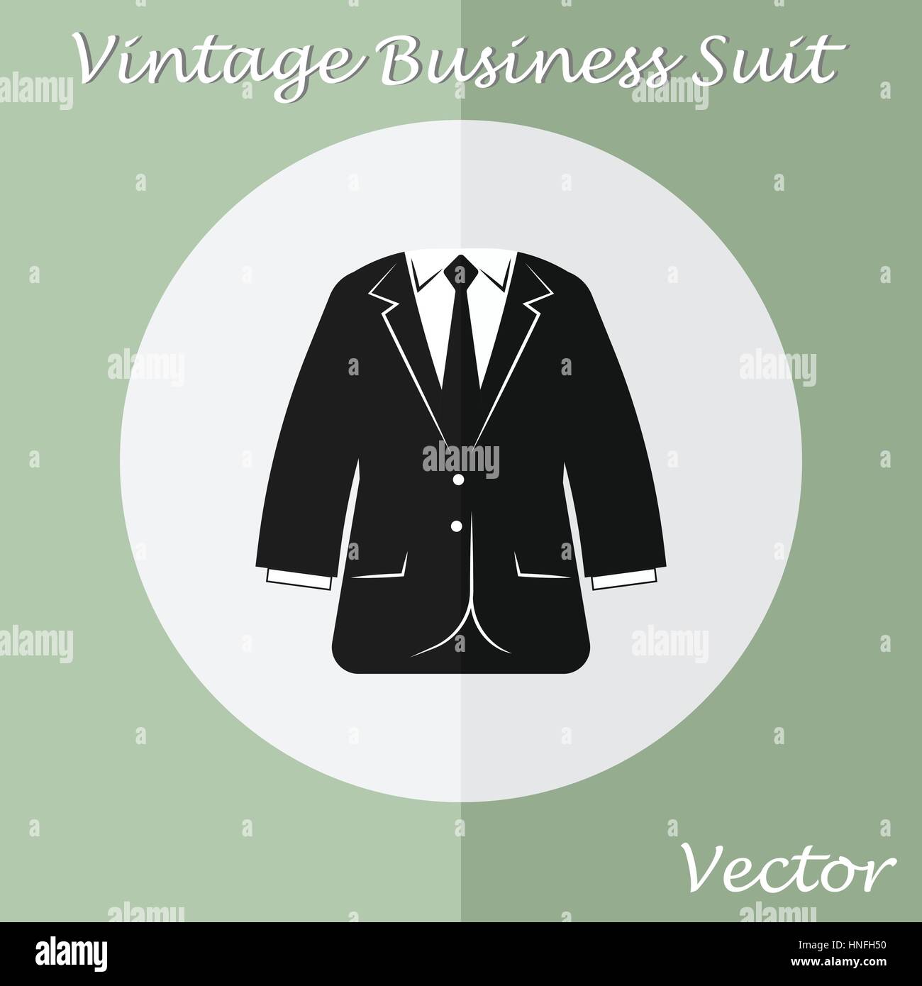 Vintage Business Suit ( or Tuxedo suit ) ( vintage style , flat design ...