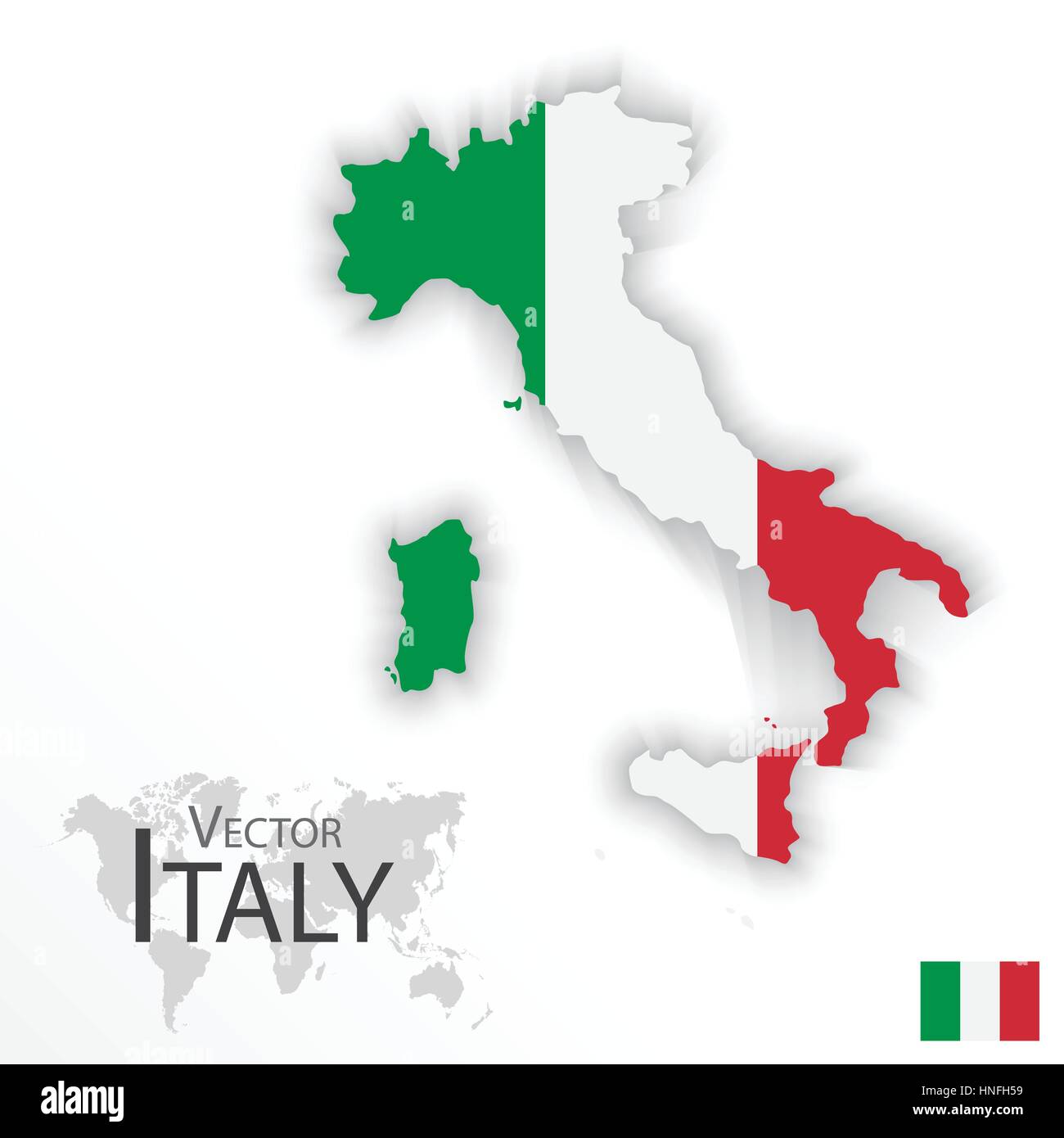 Italy ( Italian Republic ) ( flag and map ) ( transportation and ...