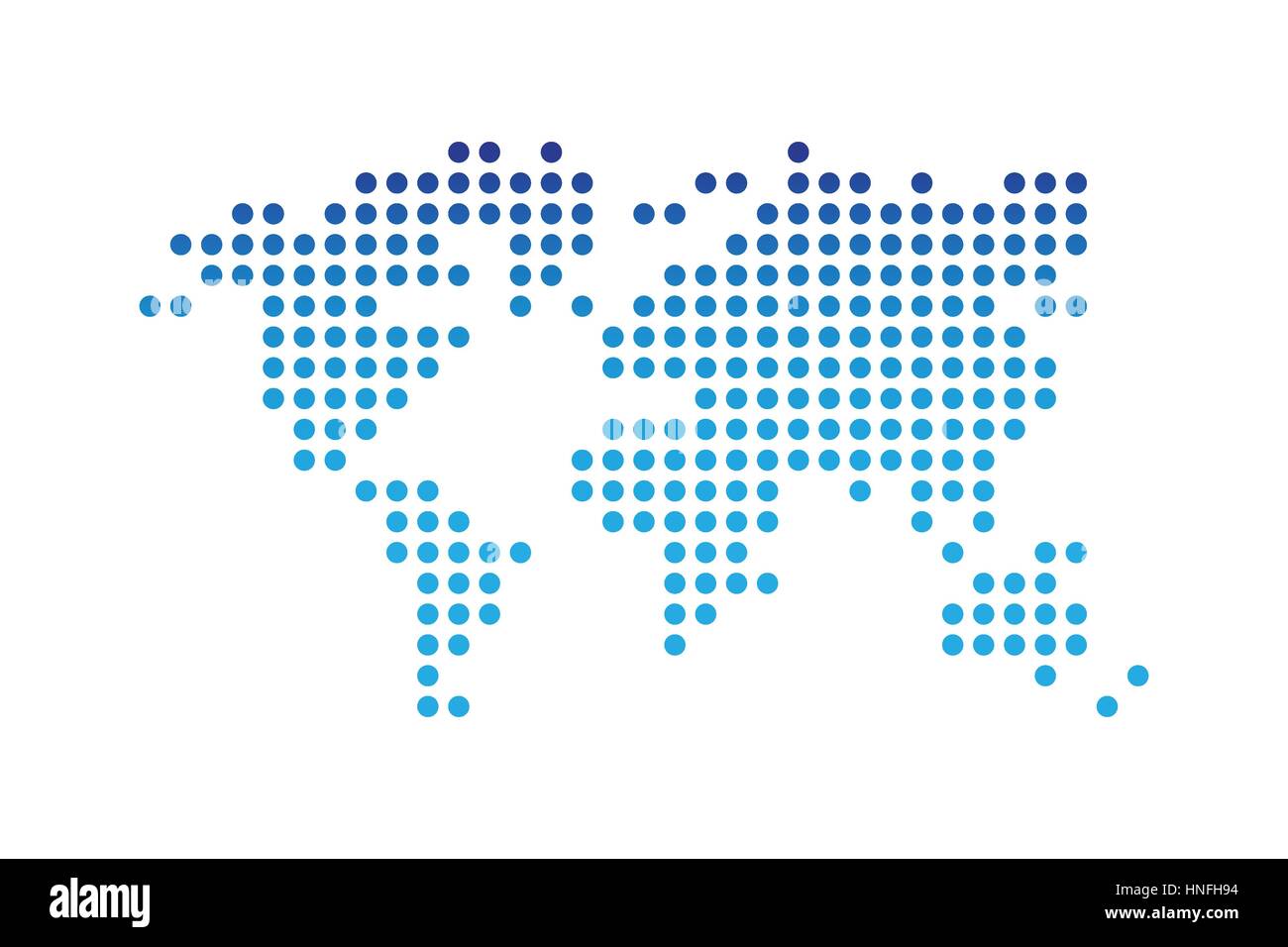 World map ( dotted style ) ( blue gradient color Stock Vector Image ...