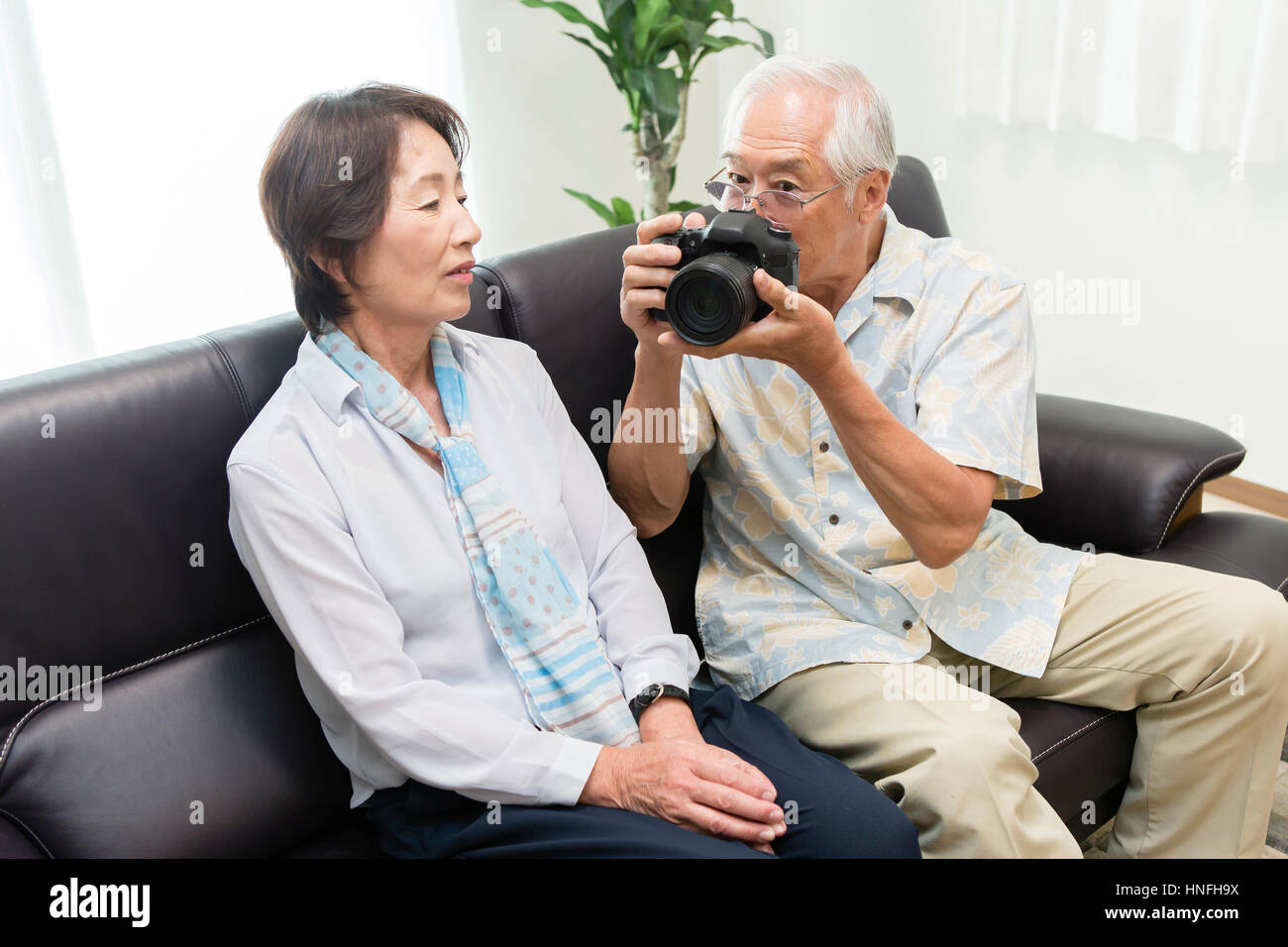 Old couple having rest hi-res stock photography and images - Alamy