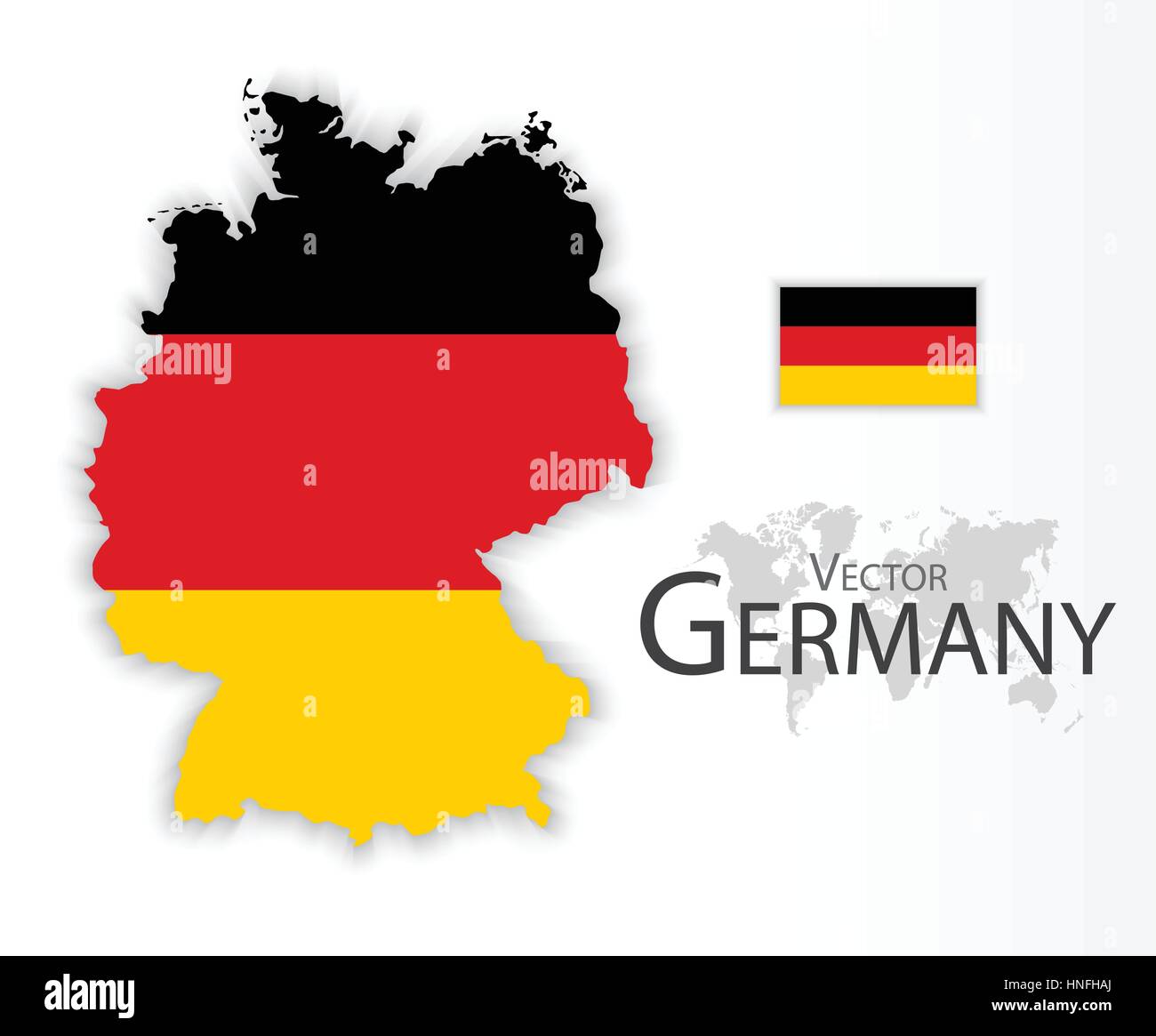 Germany ( Federal Republic of Germany ) ( flag and map ...