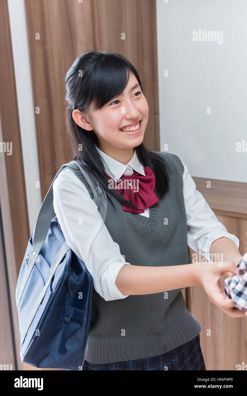 Girl at entrance of a girl school hi-res stock photography and images ...