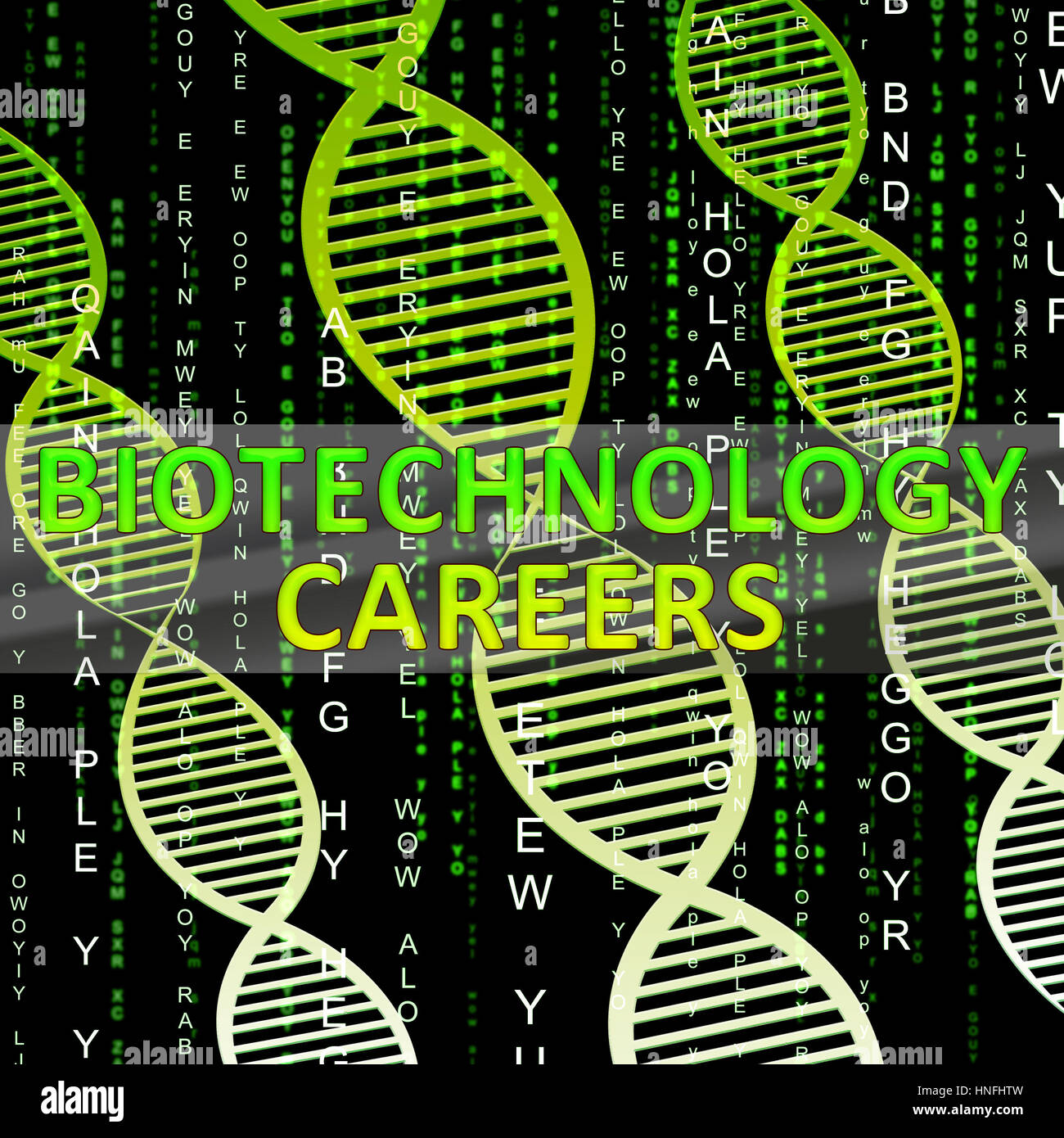 Biotechnology Careers Helix Means Biotech Profession 3d Illustration ...
