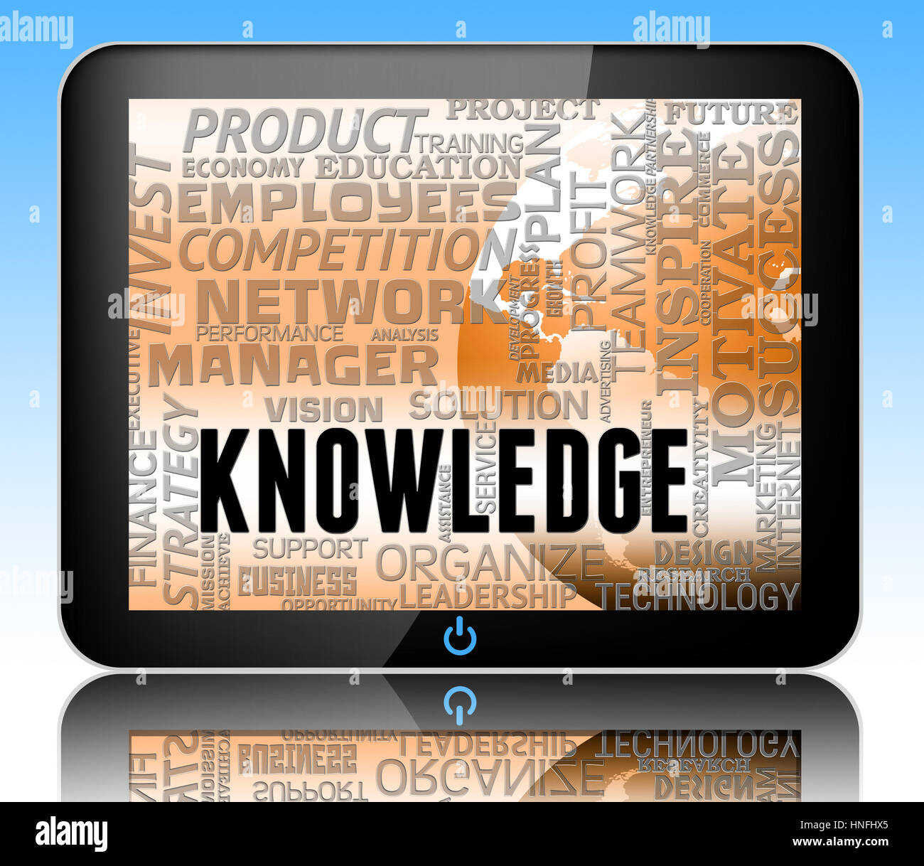 Knowledge Words Tablet Showing Know How And Wisdom 3d Illustration ...