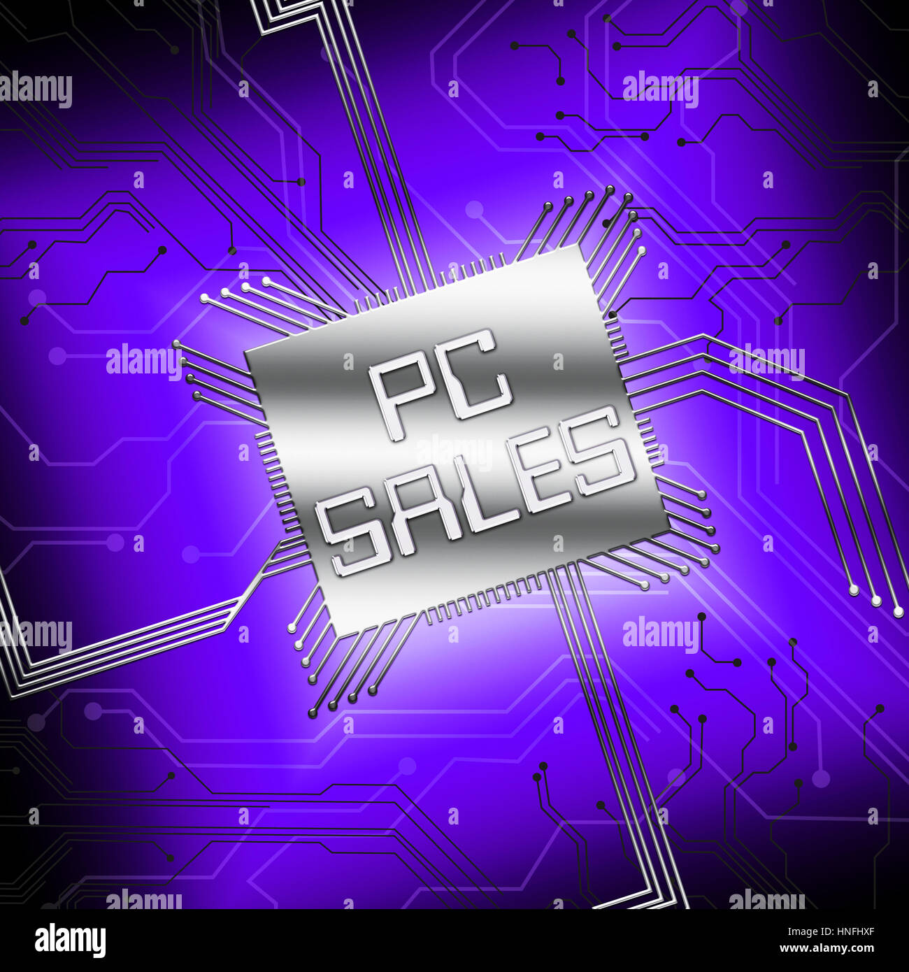 Pc Sales Cpu Shows Computer Retail 3d Illustration Stock Photo - Alamy