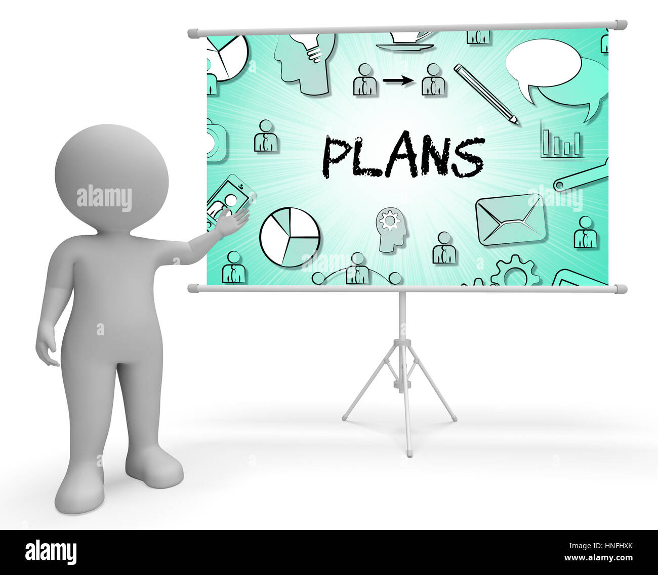 Plans Icons Sign Meaning Reminder Target And Organizing 3d Illustration ...