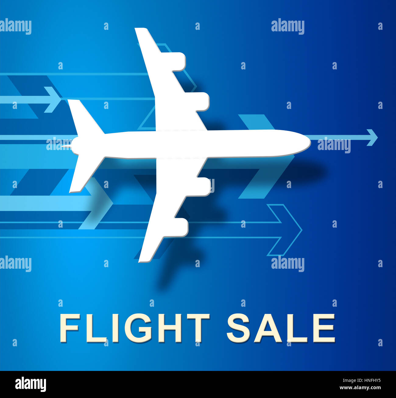 Flight Sale Plane With Arrows Represents Low Cost Flights 3d ...