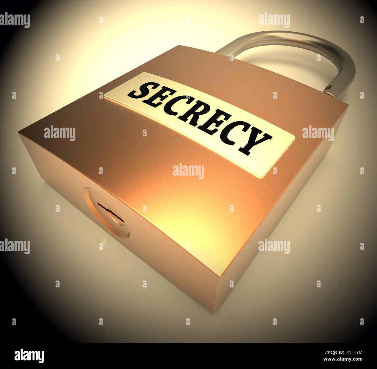 Secrecy Padlock Represents Classified Secret 3d Rendering Stock Photo ...