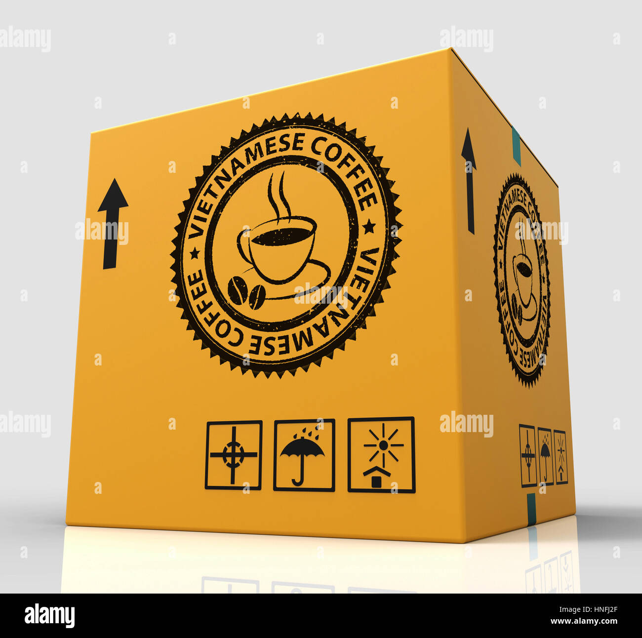 Vietnamese Coffee Box Represents Vietnam Beverage 3d Rendering Stock ...