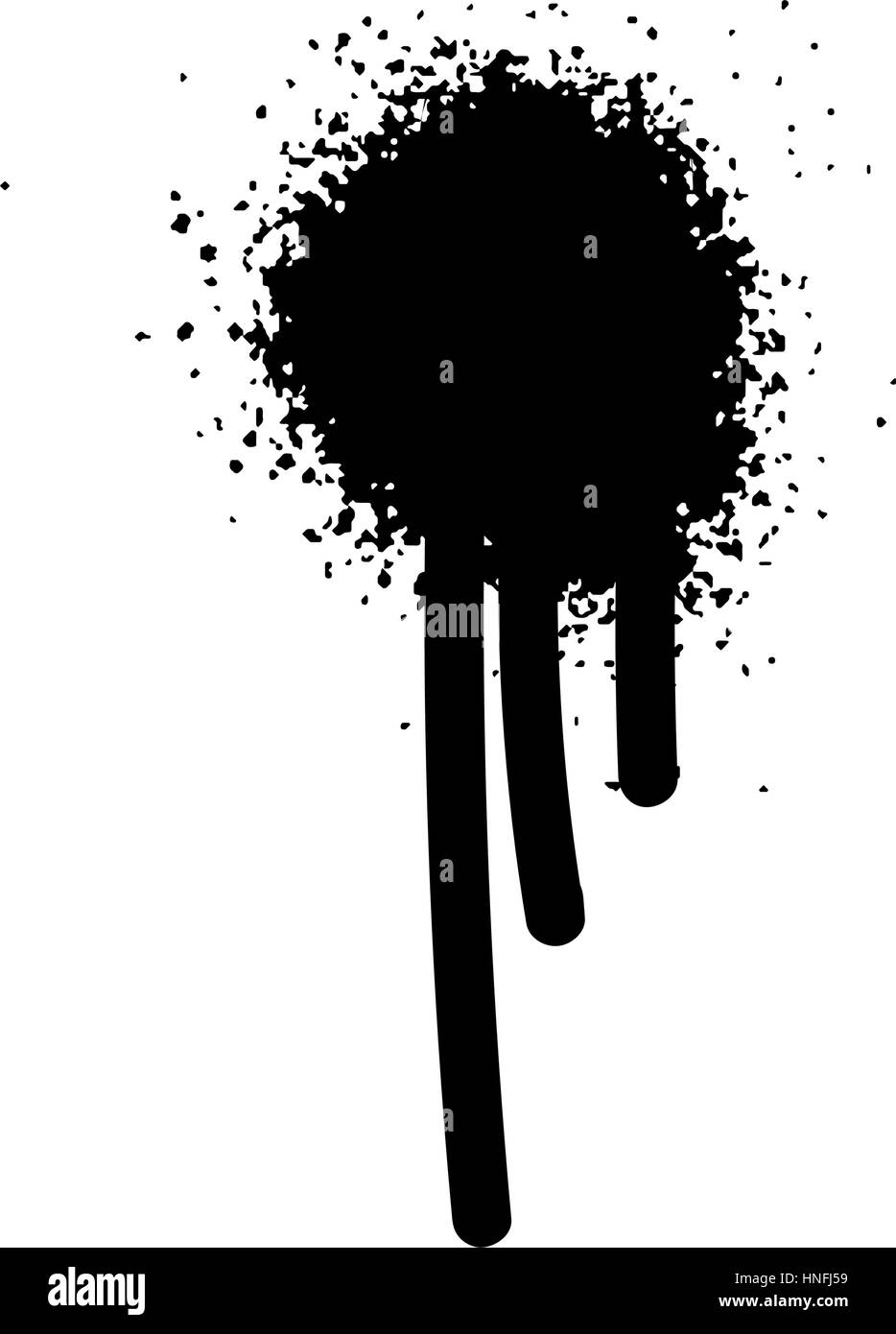 Multiple black ink drops and splashes, vector illustration clip art ...