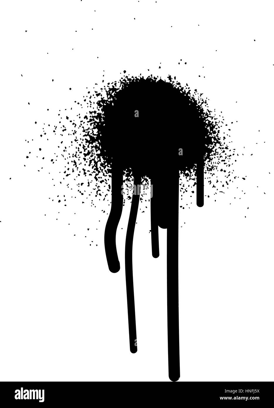 Multiple black ink drops and splashes, vector illustration clip art ...