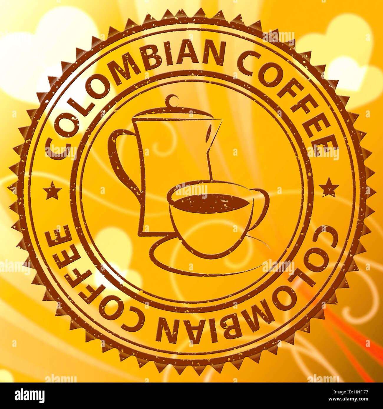 Coffee colombia stamp hi-res stock photography and images - Alamy
