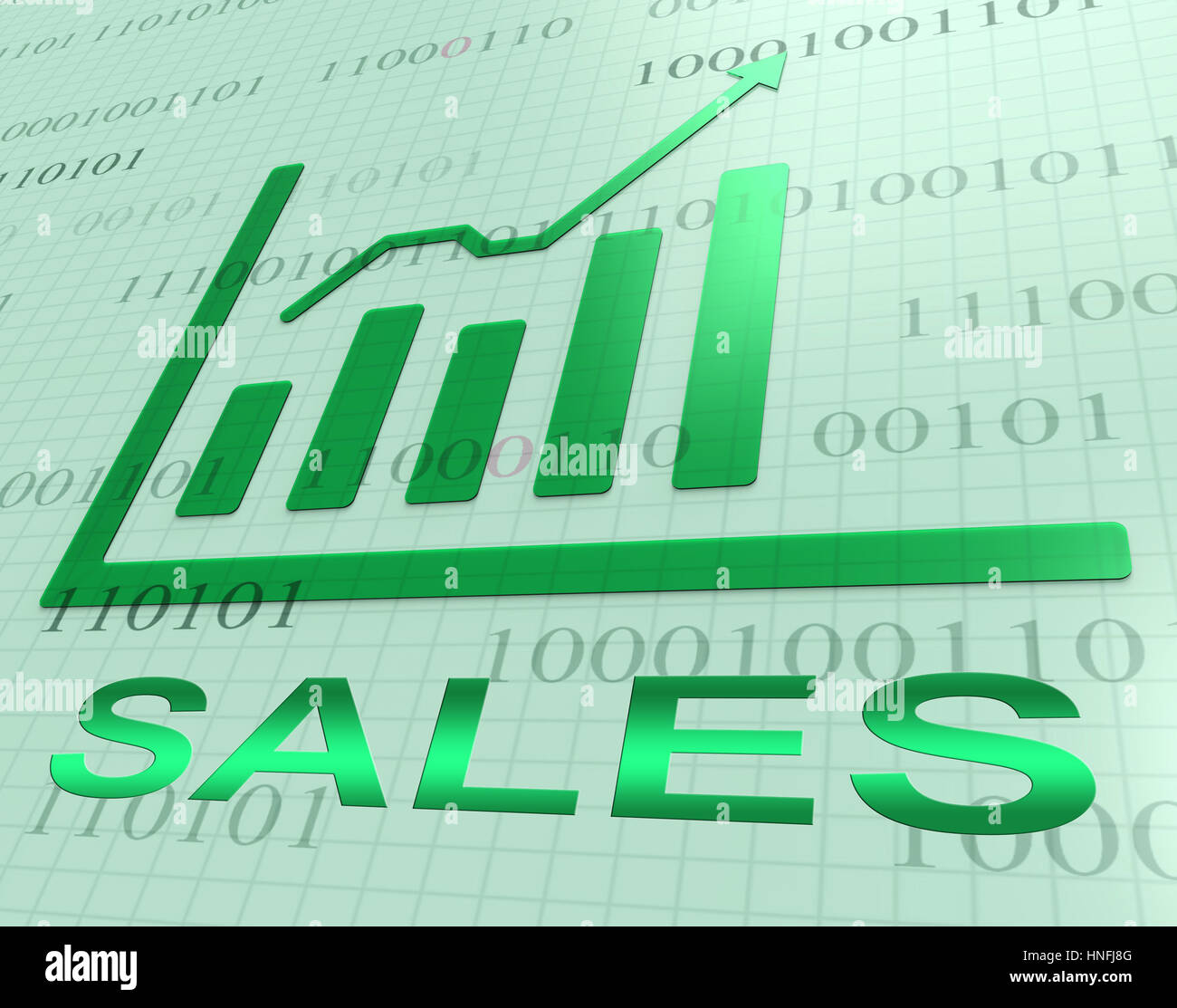 Sales Graph Increase Showing Retail Selling 3d Rendering Stock Photo ...