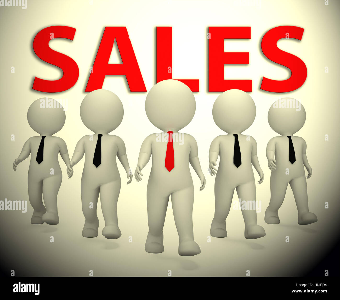 Sales Businessmen Characters Showing Commercial Entrepreneurs 3d ...