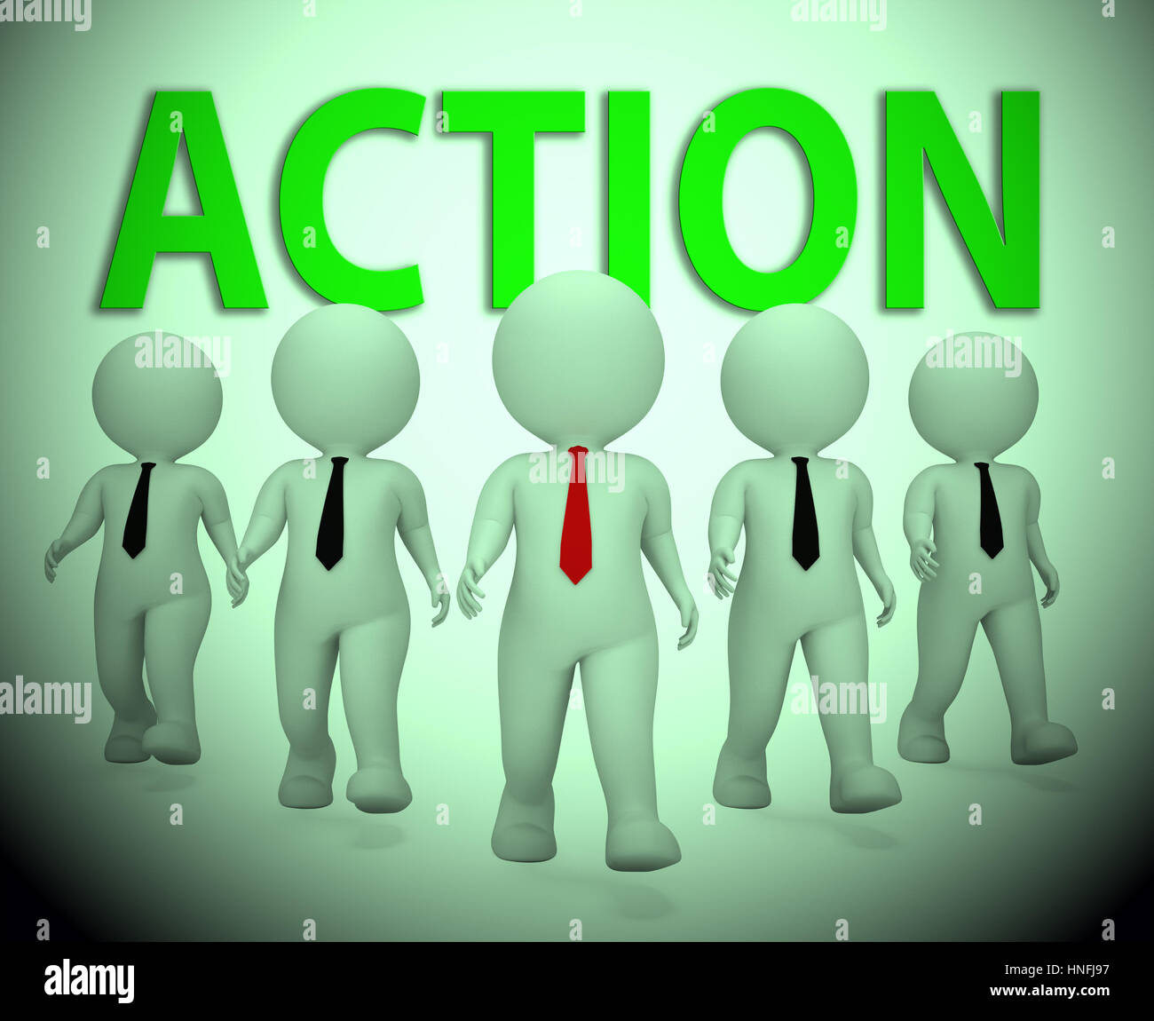 Action Businessmen Character Indicating Motivation Entrepreneur 3d ...