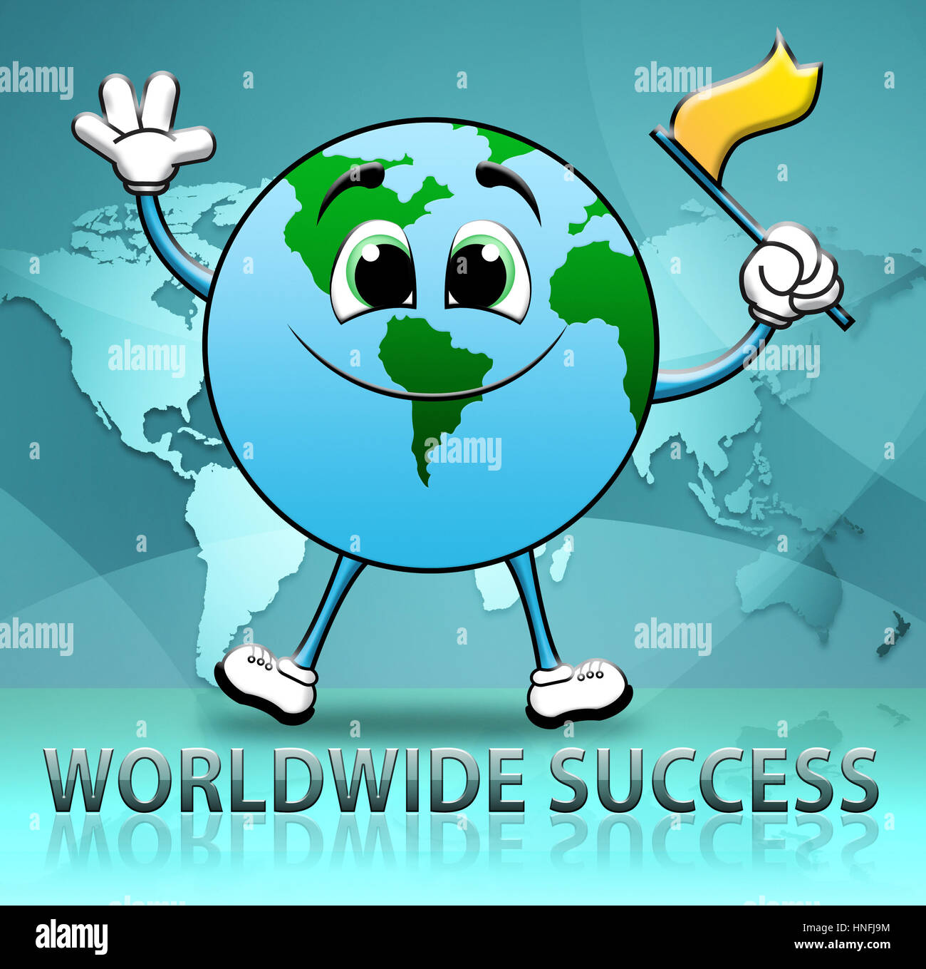 Worldwide Success Globe Character Meaning Globe Progress 3d ...
