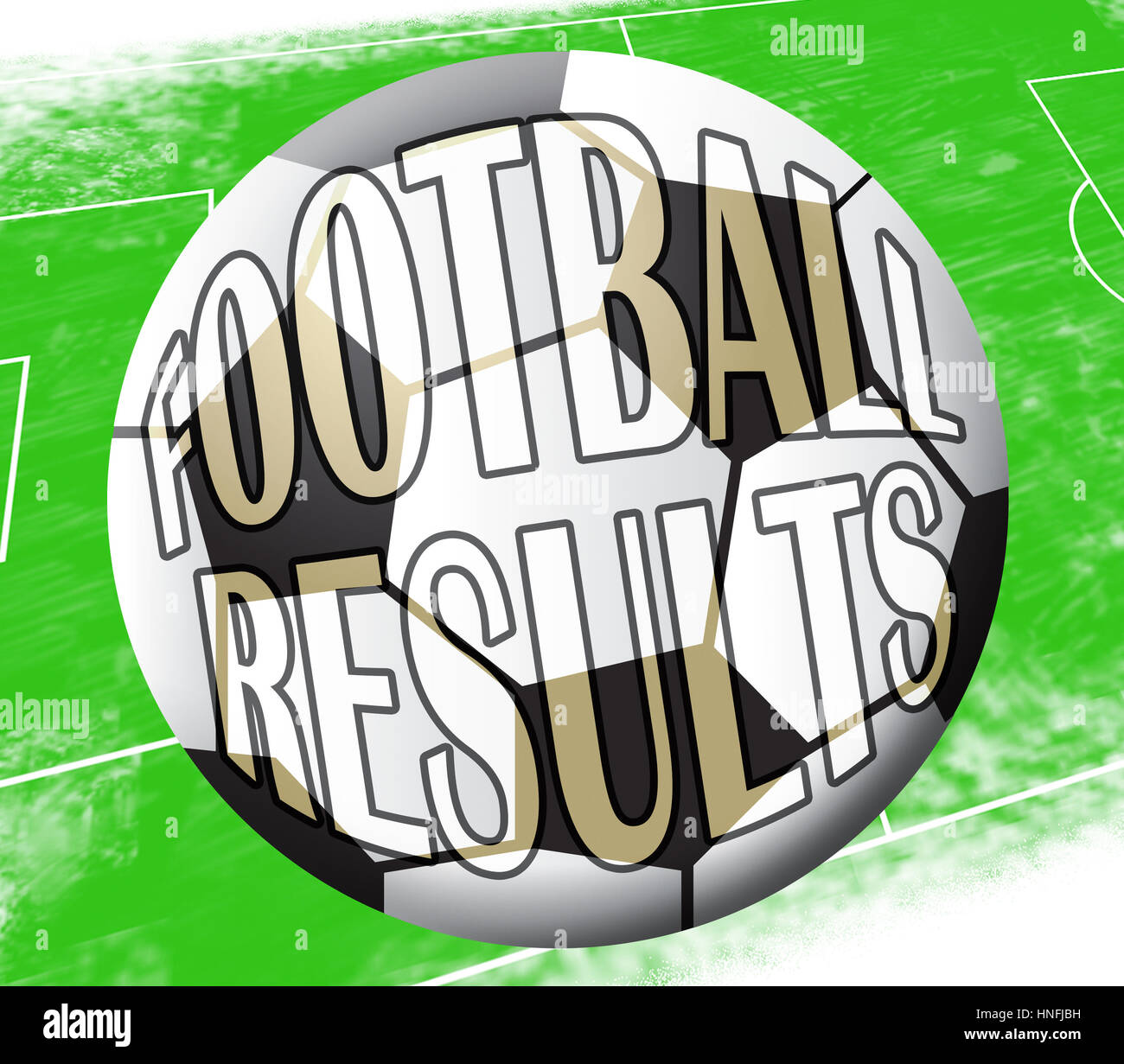 Football Results Ball Showing Soccer Scores 3d Illustration Stock Photo ...