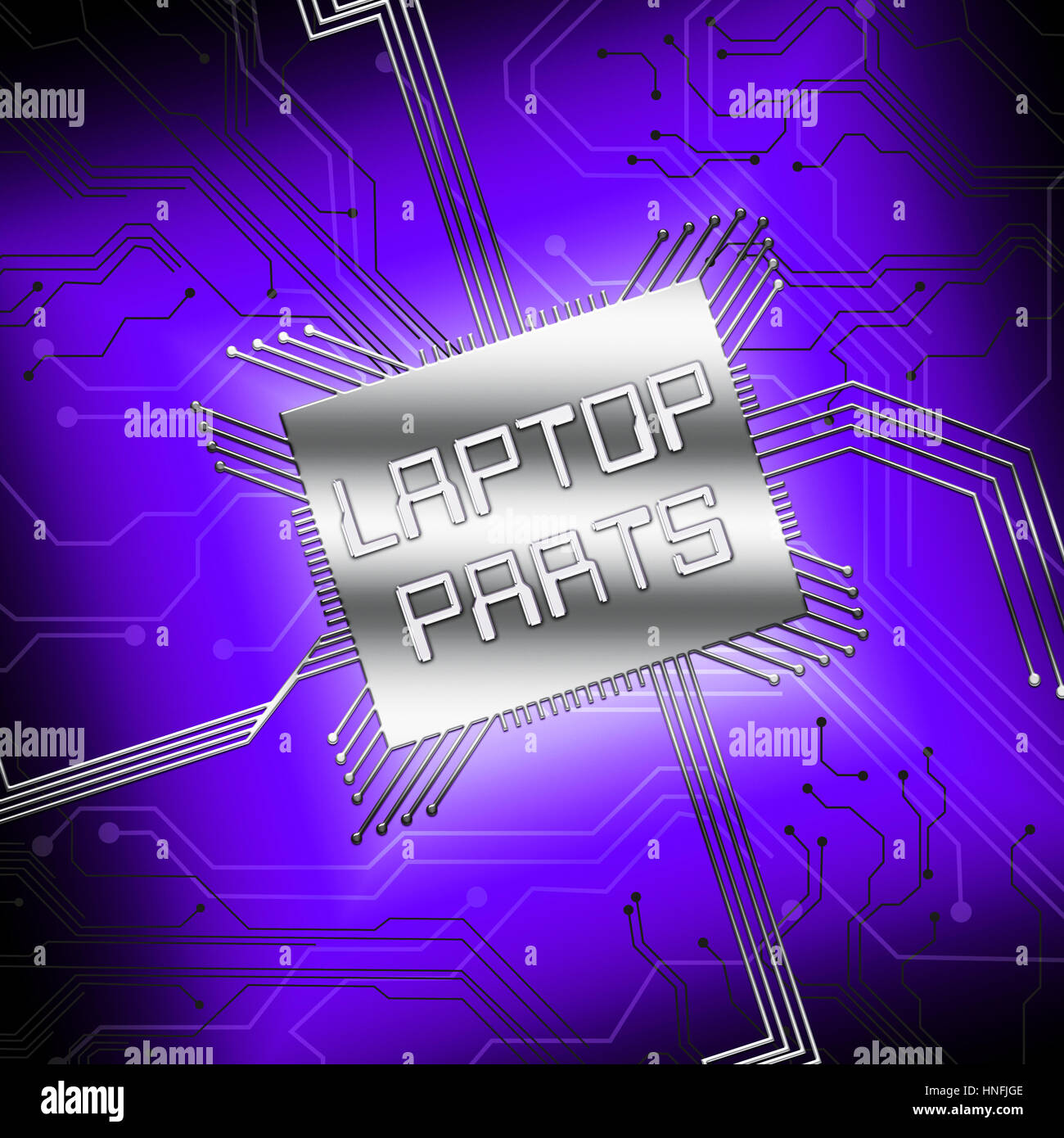 Laptop Parts Cpu Shows Computer Components 3d Illustration Stock Photo ...