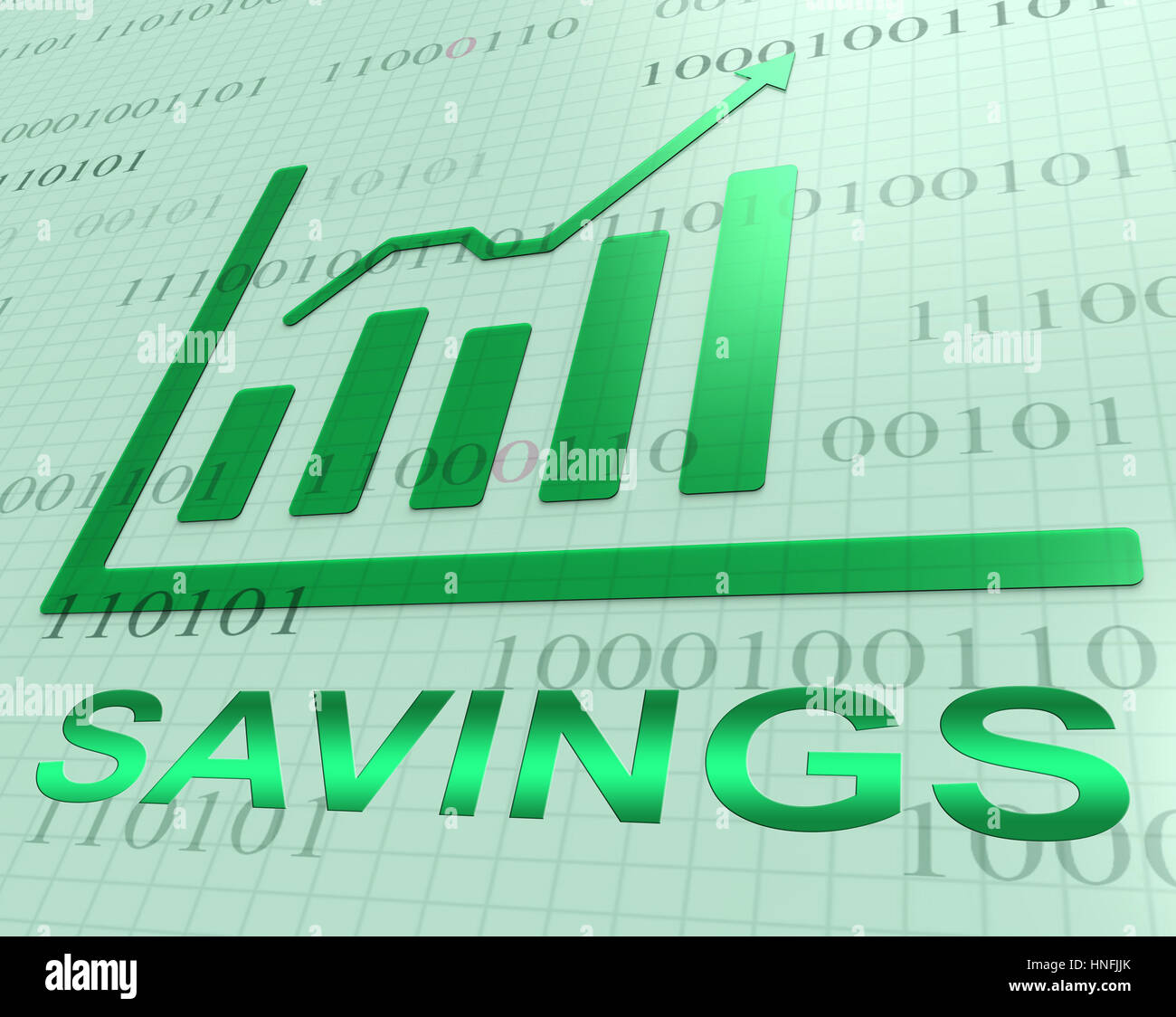 Savings Graph Showing Money Growth 3d Rendering Stock Photo - Alamy