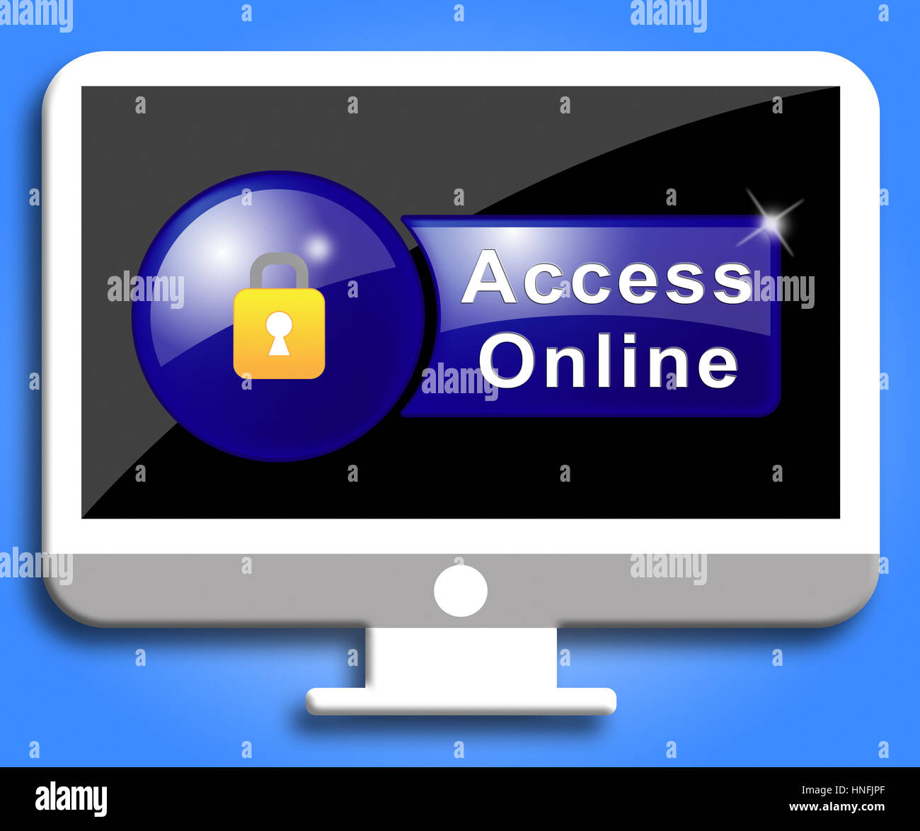 Access Online Screen Padlock Indicates Forbidden Accessible And ...