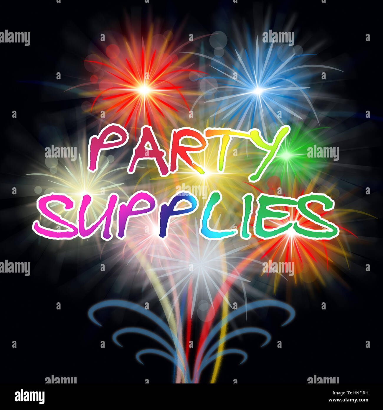 Party Supplies Fireworks Showing Parties Celebration Decorations Stock ...