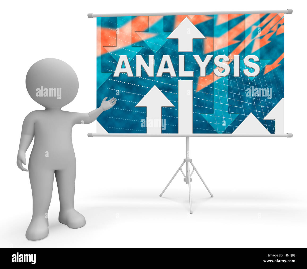 Analysis Graph Showing Data Analytics And Research 3d Rendering Stock ...