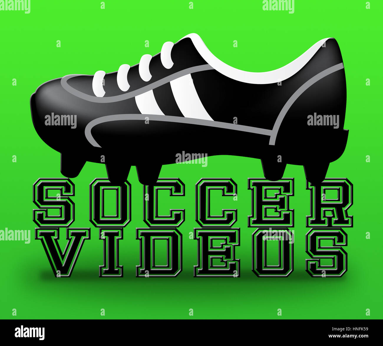 Soccer Videos Boot Showing Football Recording 3d Illustration Stock ...