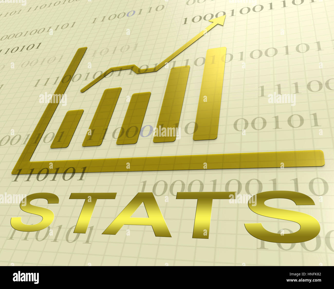 Statistics Graph Increasing Representing Report Stats 3d Rendering ...