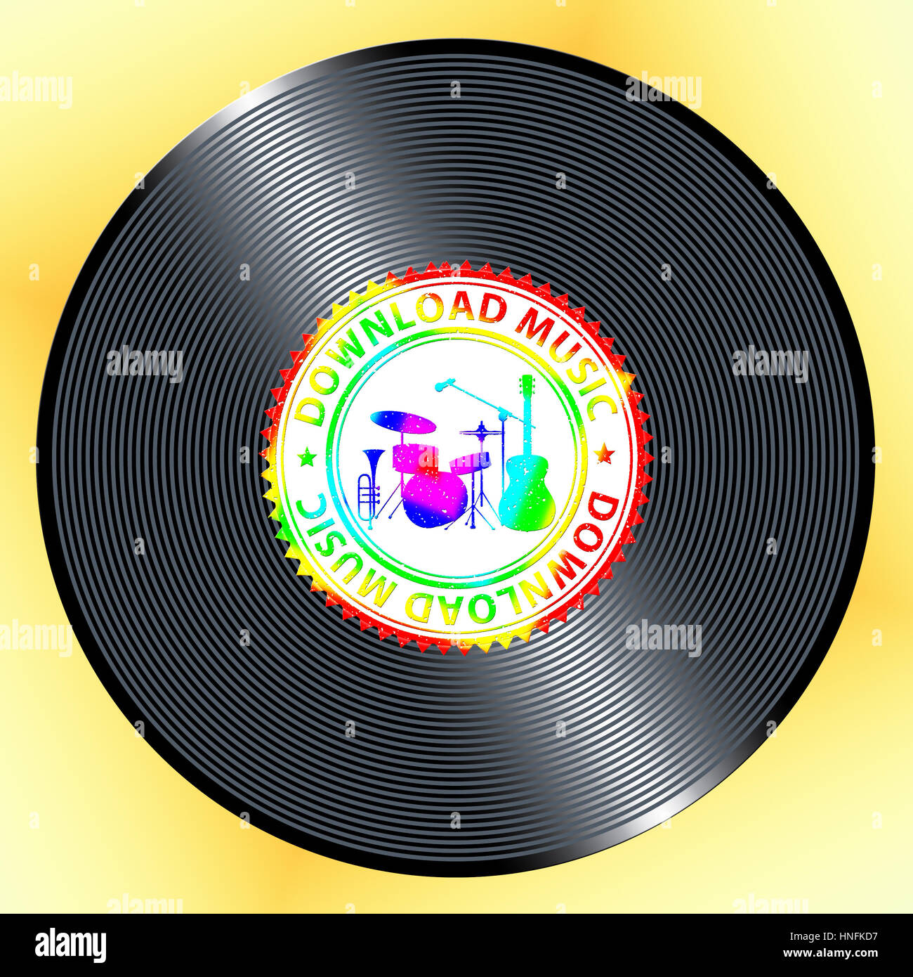 Download Music Record Indicating Songs Online And Downloading Stock ...