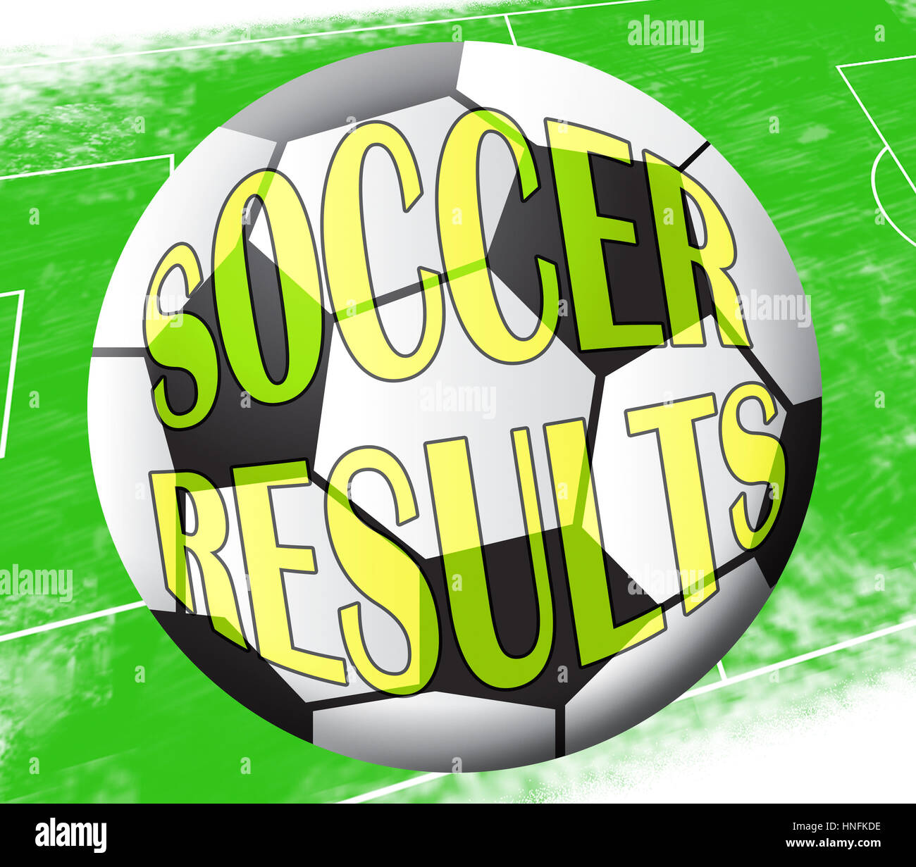 Soccer Results Ball Showing Football Scores 3d Illustration Stock Photo ...