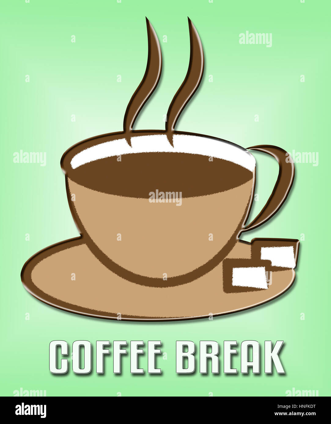 Coffee Break Cup And Saucer Means Cafe And Restaurant Relaxation Stock ...